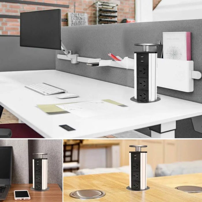 Desk Top Power Pop-Up Module with USB | BDO Furniture