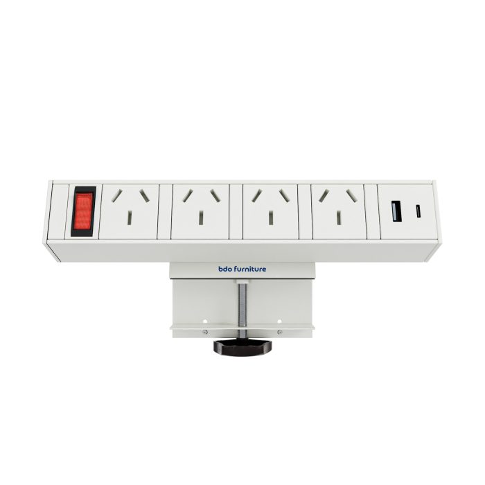 Pluggo Desk Table Top Power Data Rail Clamp Lead | BDO Furniture