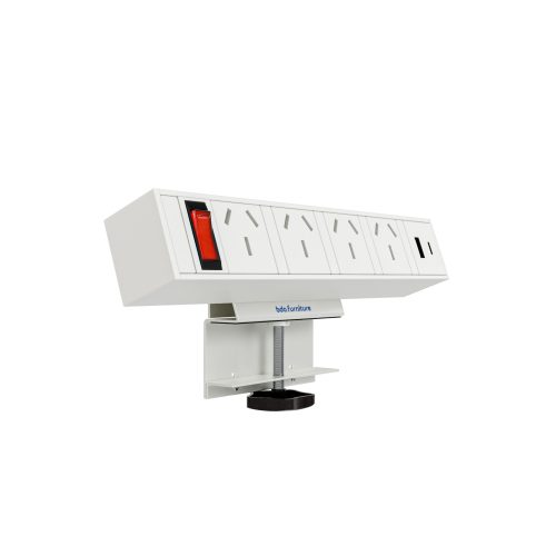 Pluggo Desk Table Top Power Data Rail Clamp Lead | BDO Furniture