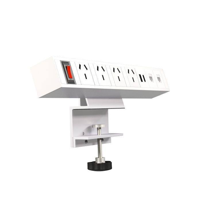 Pluggo Desk Table Top Power Data Rail Clamp Lead | BDO Furniture