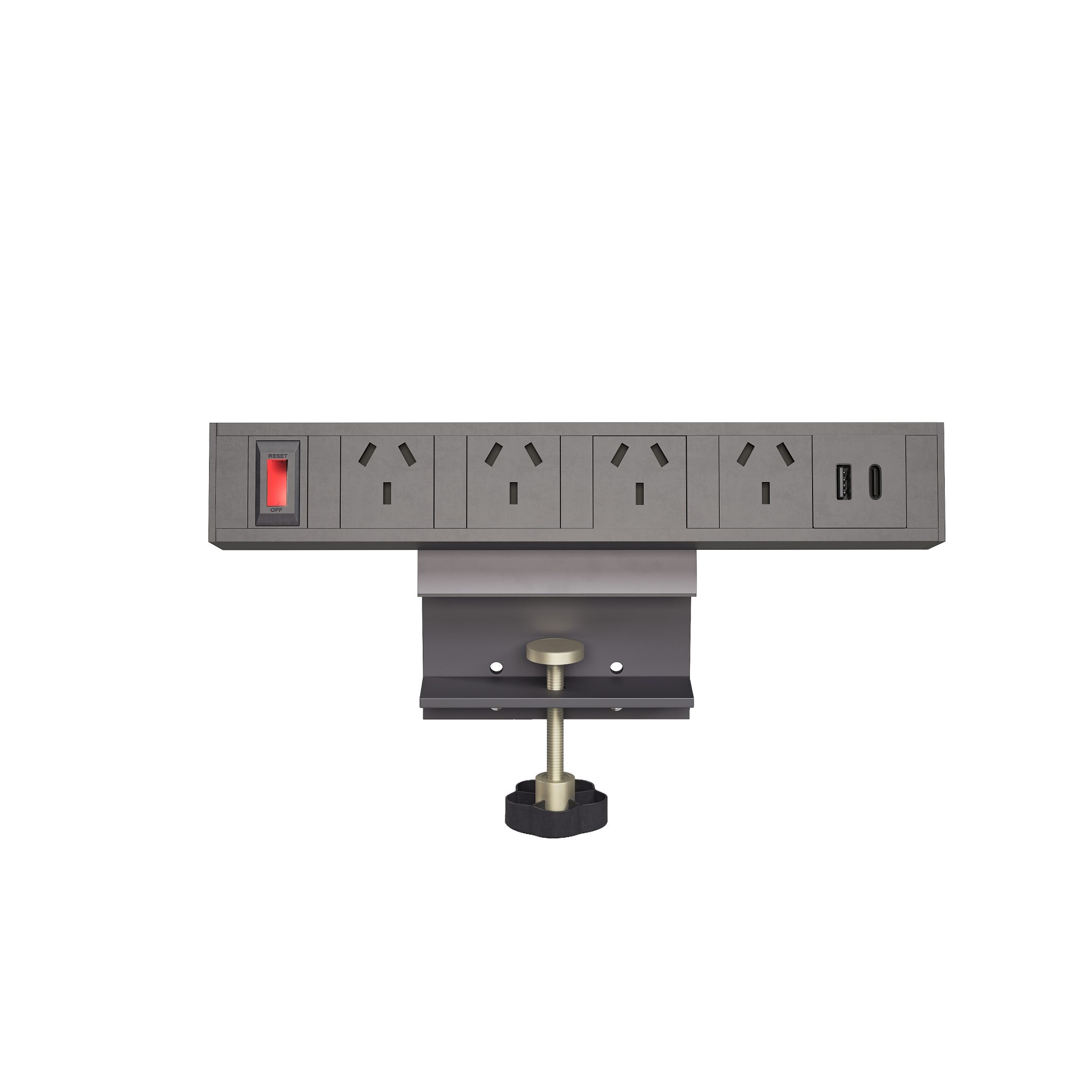 Pluggo Desk Table Top Power Data Rail Clamp Lead | BDO Furniture