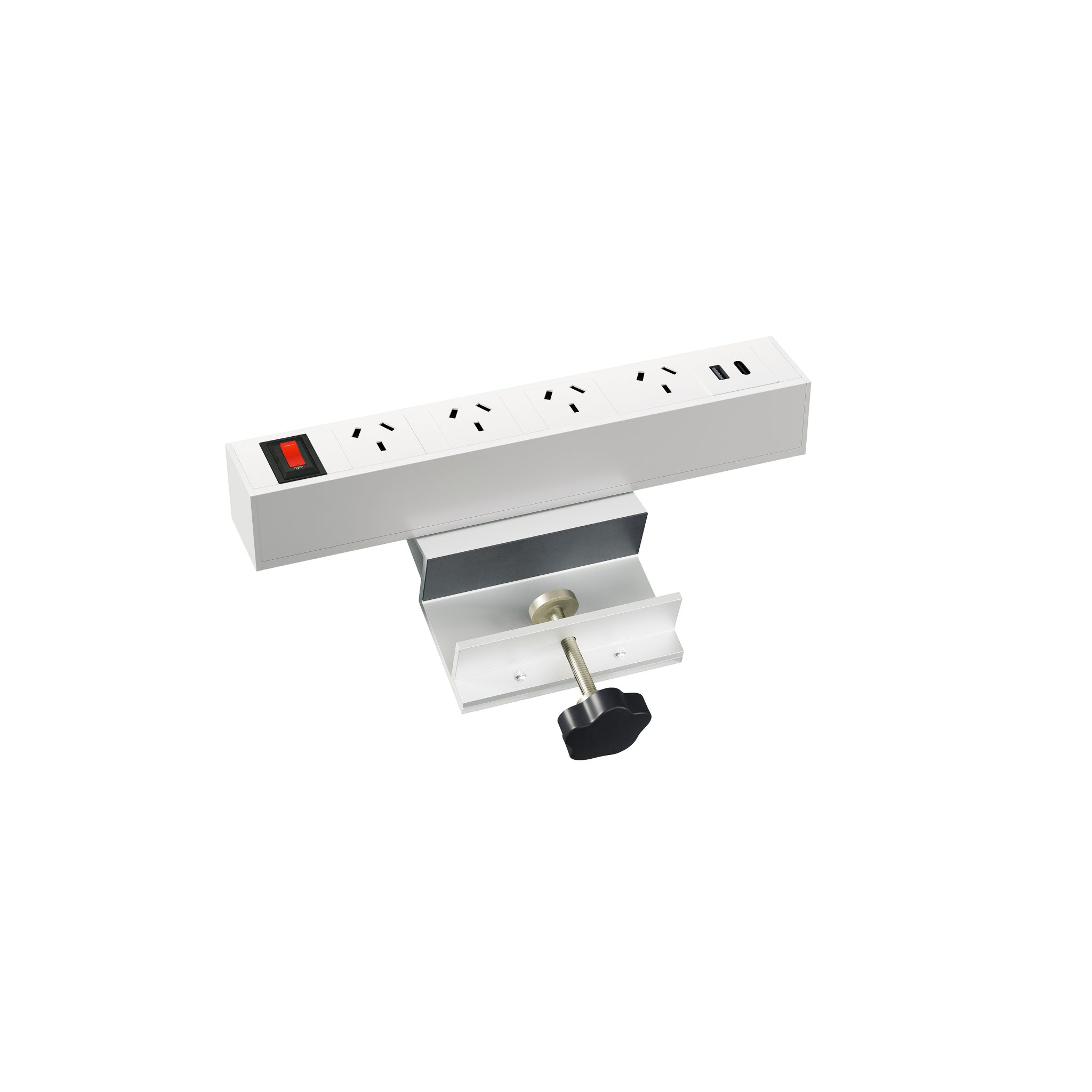 Pluggo Desk Table Top Power Data Rail Clamp Lead | BDO Furniture
