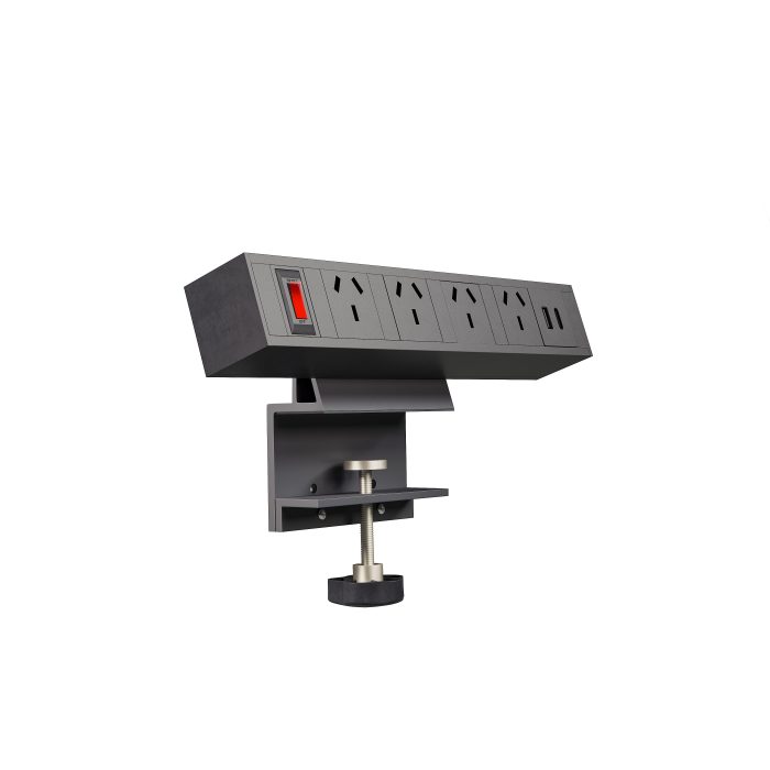 Pluggo Desk Table Top Power Data Rail Clamp Lead | BDO Furniture