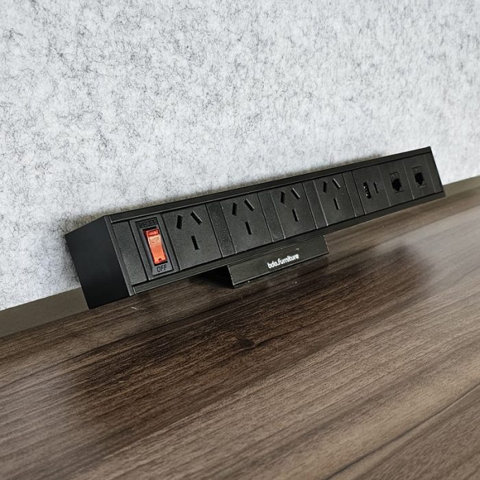 Pluggo Desk Table Top Power Data Rail Clamp Lead | BDO Furniture