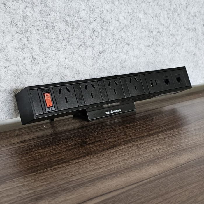 Pluggo Desk Table Top Power Data Rail Clamp Lead | BDO Furniture