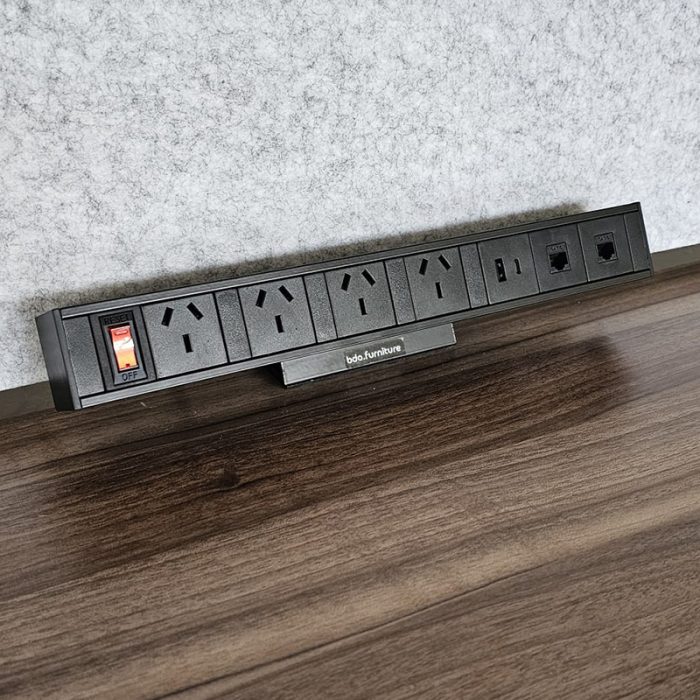 Pluggo Desk Table Top Power Data Rail Clamp Lead | BDO Furniture