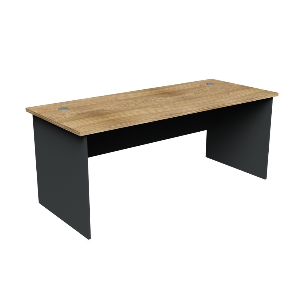 Buy Straight Office Computer Desk with Cable Holes Online | BDO Furniture