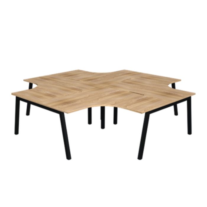 Lean 4-Person Office Corner Workstation Pod | BDO Furniture