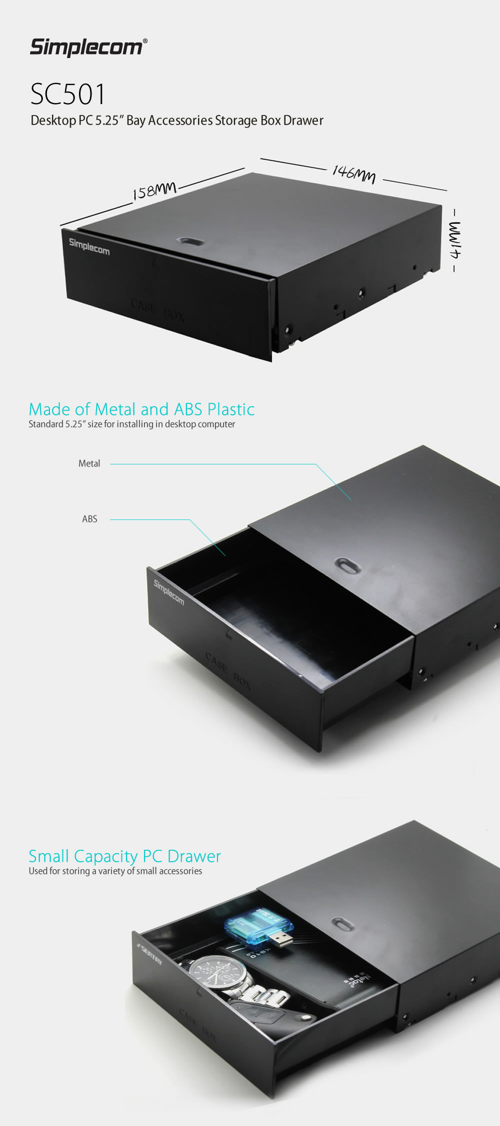 Desktop PC Storage Box Drawer Online | BDO Furniture