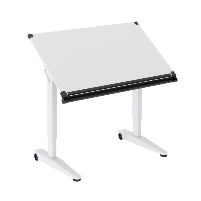 Pneumatic Height Adjustable Desk Flip Angle Top Drawing Plan Table ...