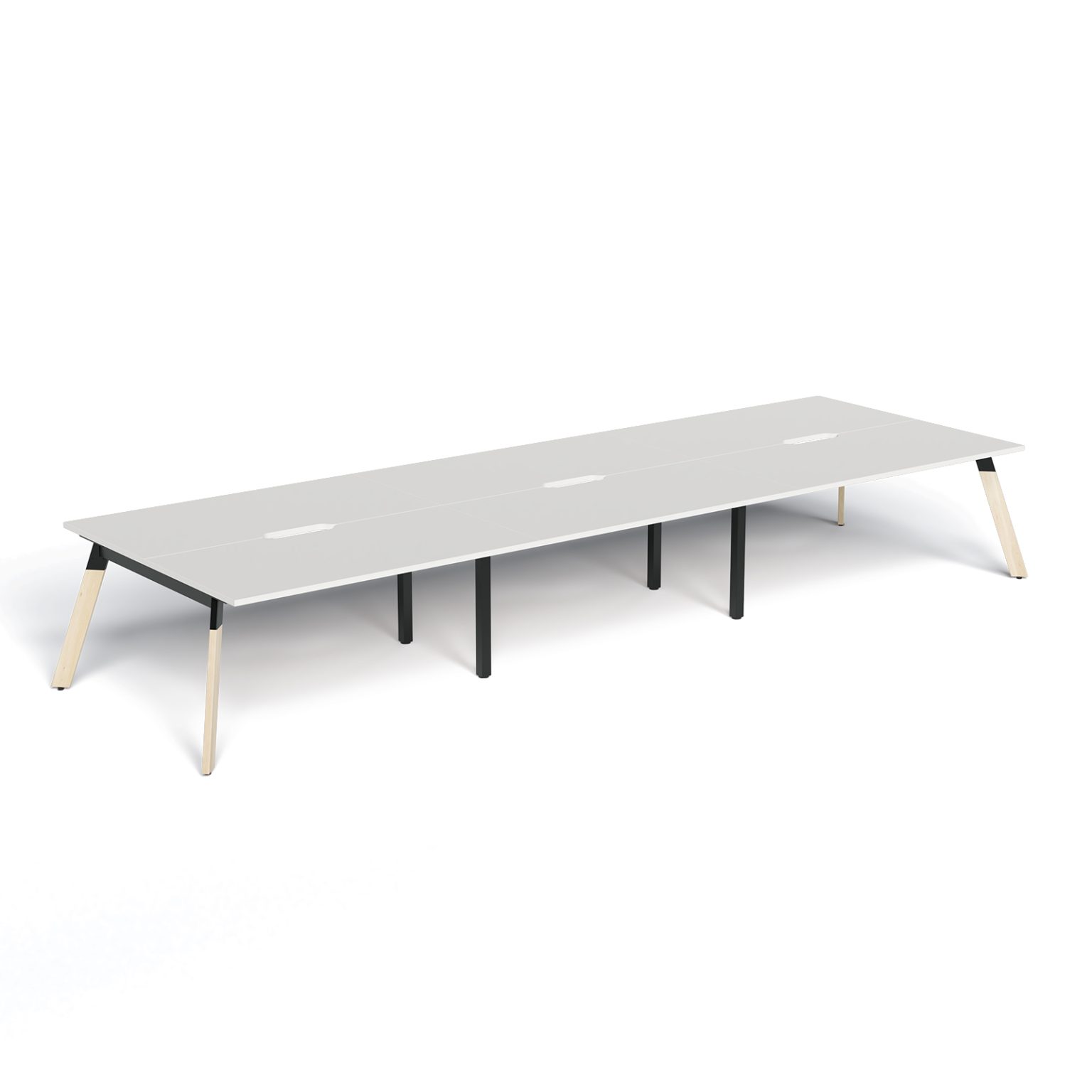 Linear 6 Person Inline Double Sided Desk Workstation - BDO Furniture