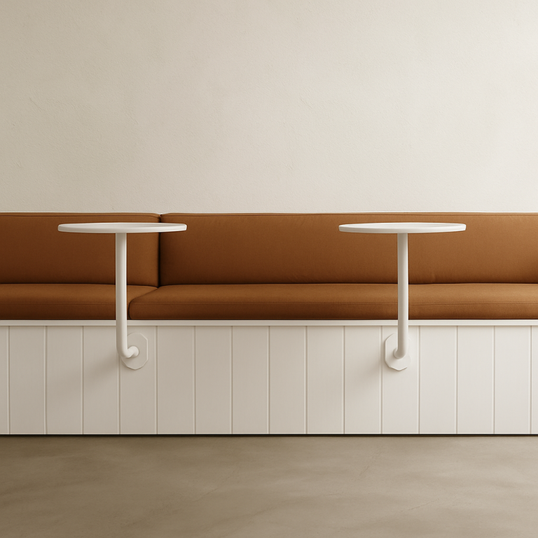 Wall / Bench Mounted Cafe Side Table - BDO Furniture