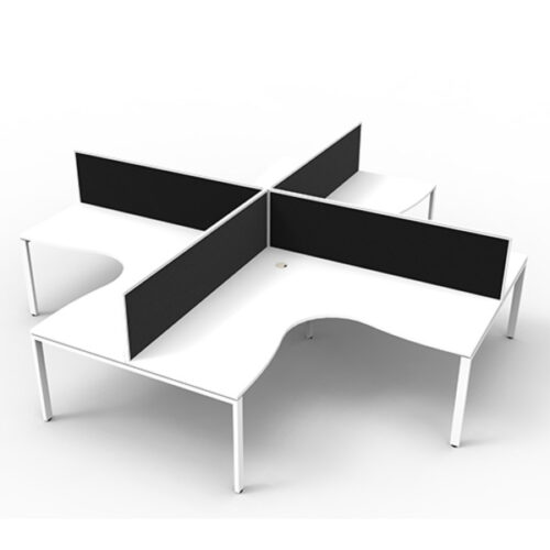 Deluxe Serenity 4-Person Workstation Pod | BDO Furniture