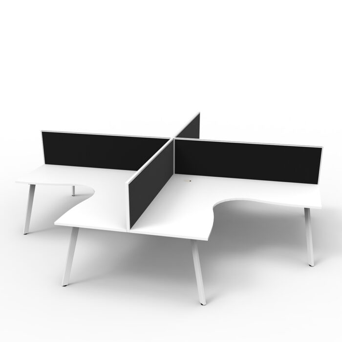 Lumina 4-Person Workstation Pod Screens | BDO Furniture