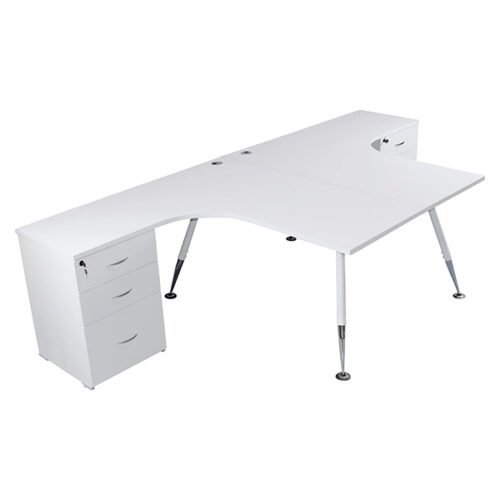 Fleet 2 Two-Person Back-to-Back Workstation Desks | BDO Furniture