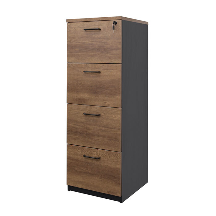 Premier 4 Drawer Walnut Filing Cabinet | BDO Furniture