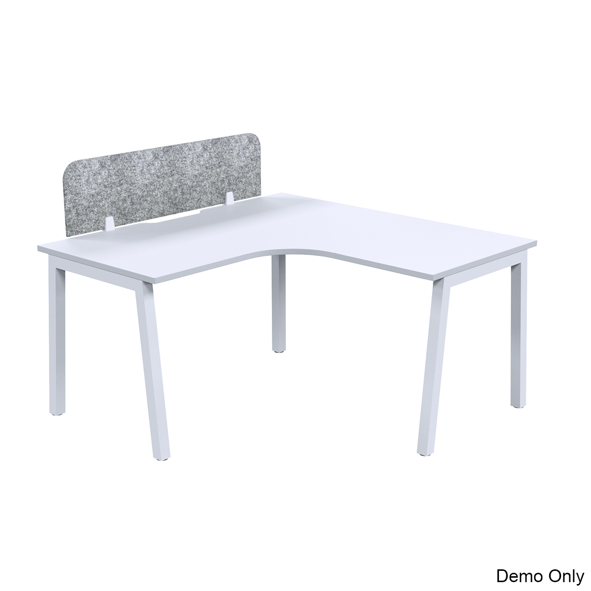 Lean Office Desk Corner Workstation with Scallop Top