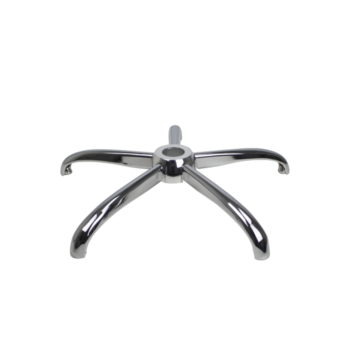 Chrome Metal 5-Star Office Chair Base Curve Style | BDO Furniture